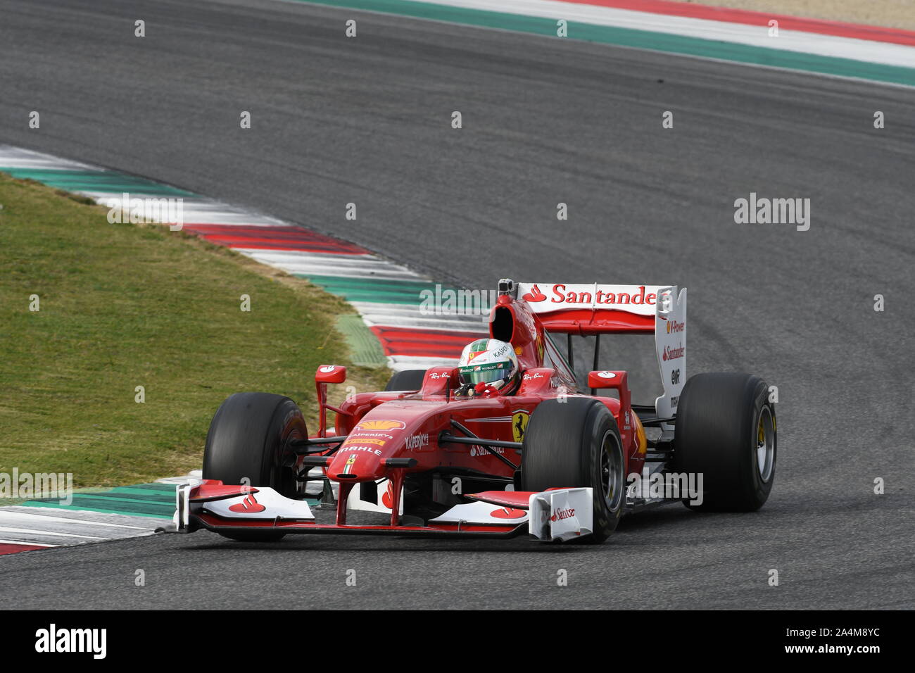 MUGELLO, IT, OCTOBER 2017: Modern Ferrari Formula 1 driven by Giancarlo ...