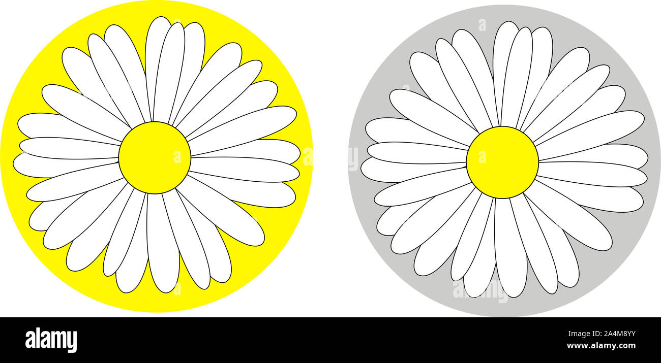 Stylized daisy hi-res stock photography and images - Alamy