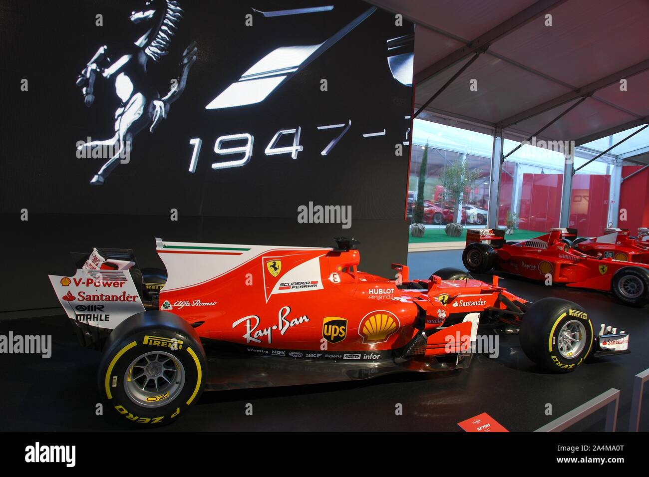 MUGELLO, IT, October, 2017: Ferrari F1 SF70H 2017 at Paddock Show of ...