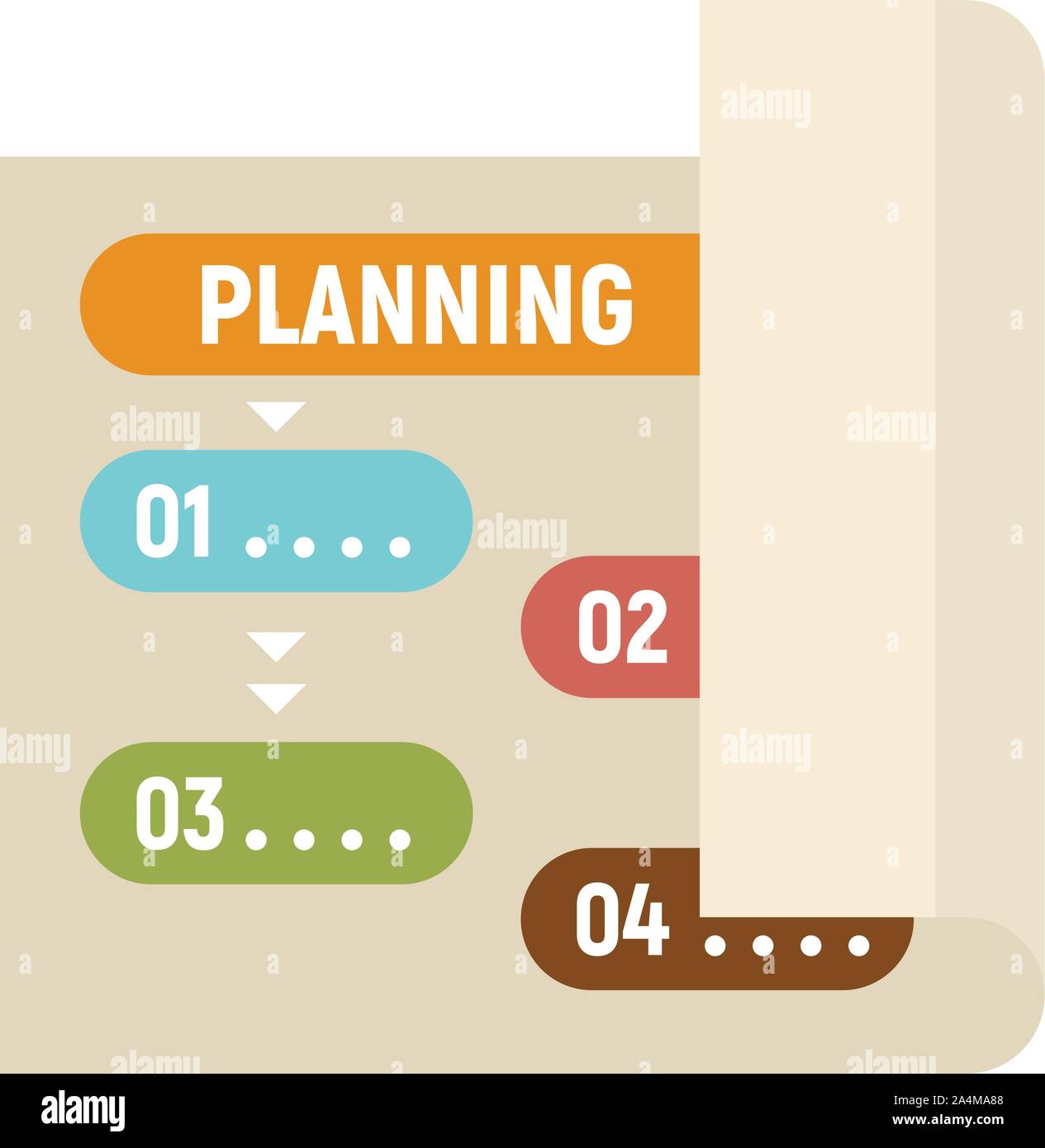 Planning paper icon. Flat illustration of planning paper vector icon ...