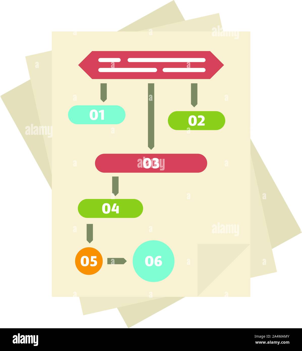 Paper workflow icon. Flat illustration of paper workflow vector icon ...