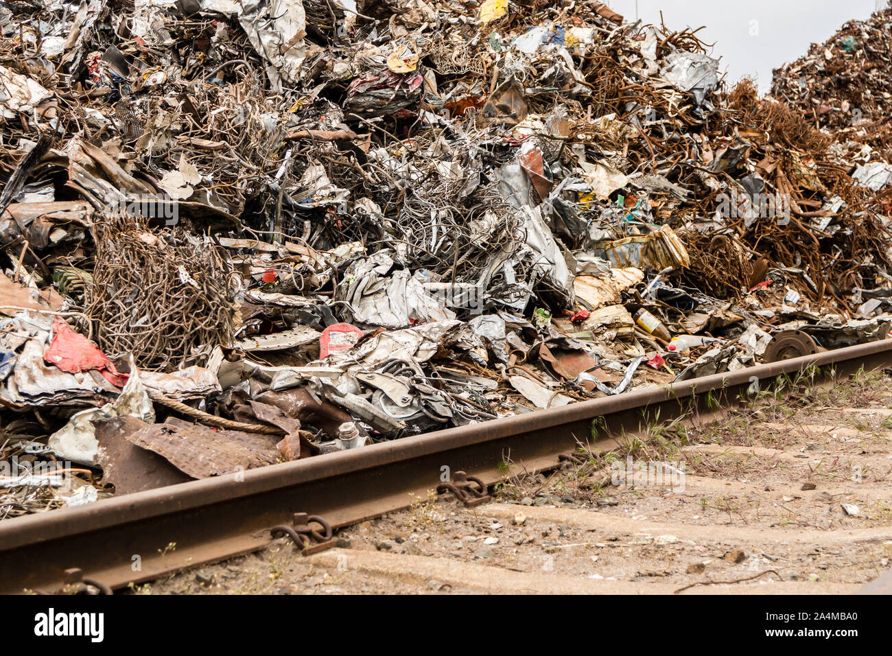 scrap metal yard Stock Photo - Alamy