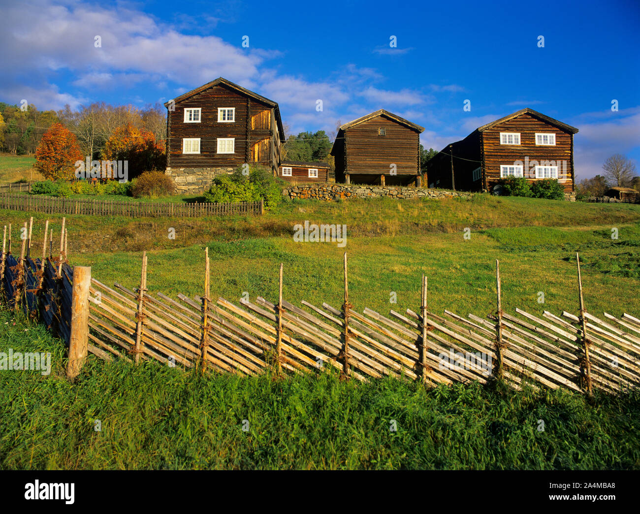 Farm in Heidal valley Stock Photo - Alamy