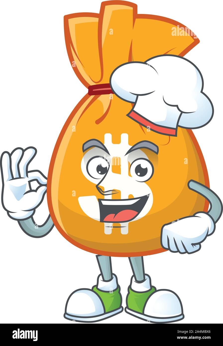 Chef cartoon bag of money with mascot Stock Vector Image & Art - Alamy