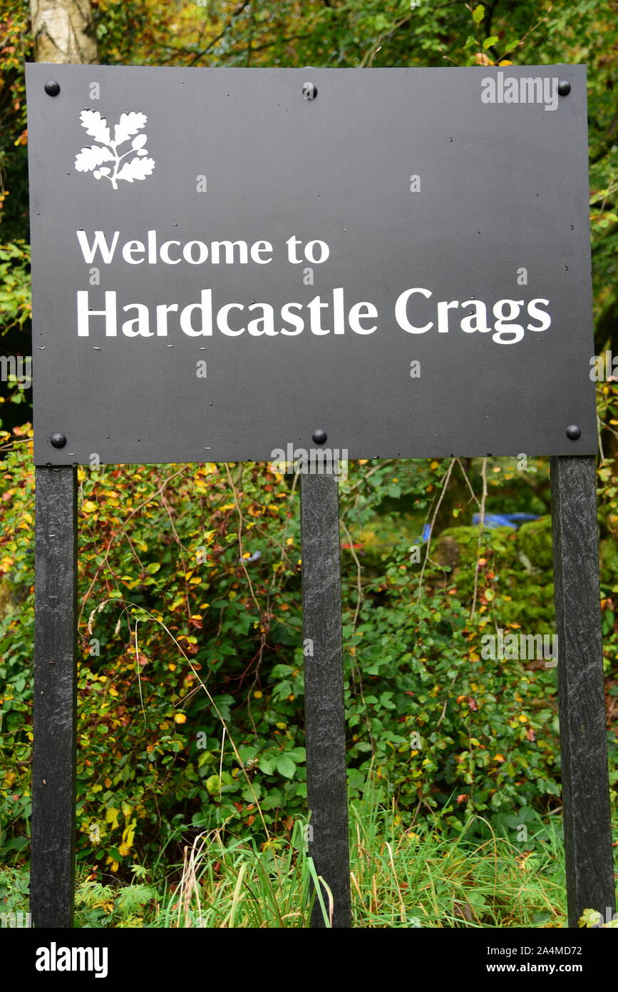 Hardcastle crags signage hi-res stock photography and images - Alamy