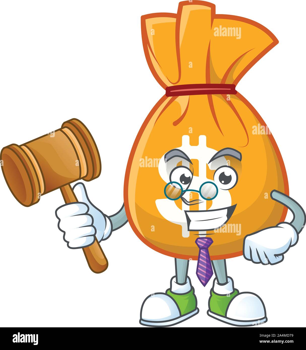 Money bag judge gavel hi-res stock photography and images - Alamy