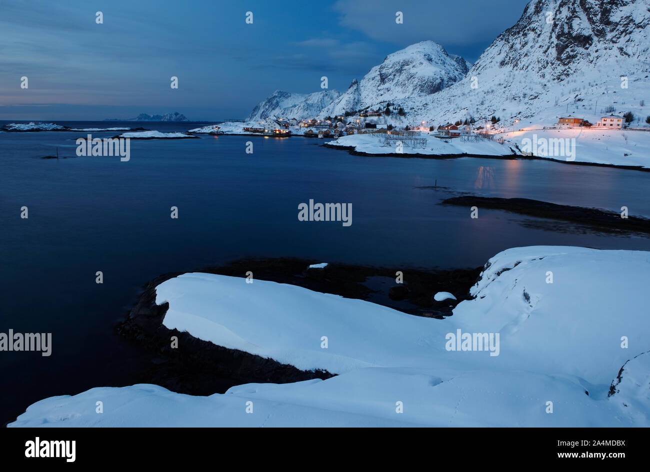 Moskenes village in Lofoten Stock Photo - Alamy