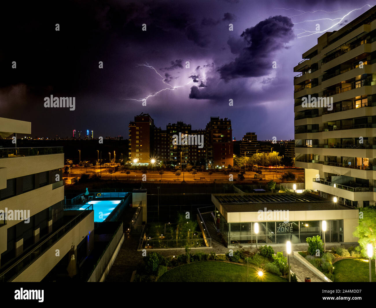 Spain weather storm thunder hi-res stock photography and images - Alamy