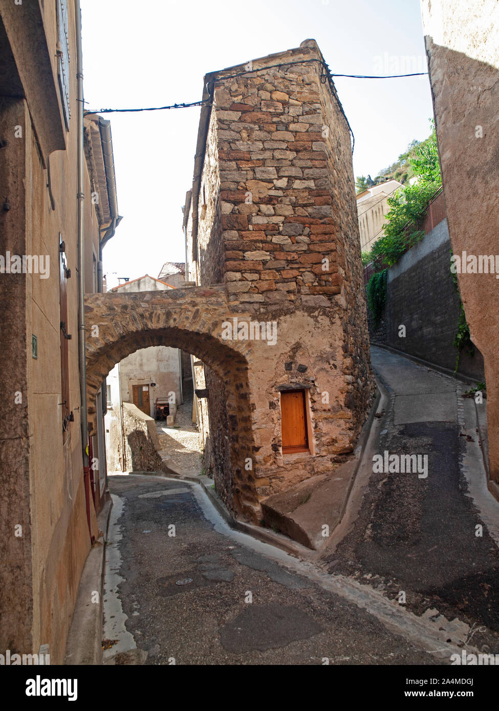 Village roquebrun france south france hi-res stock photography and ...