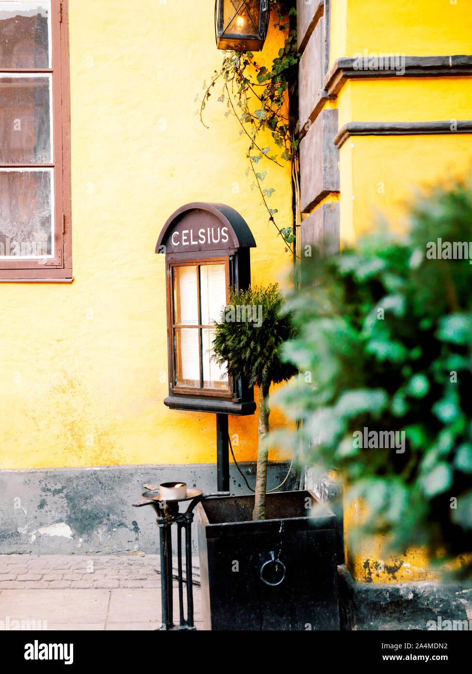 Cafe Celsius in Oslo, Norway. Menu of the day Stock Photo - Alamy