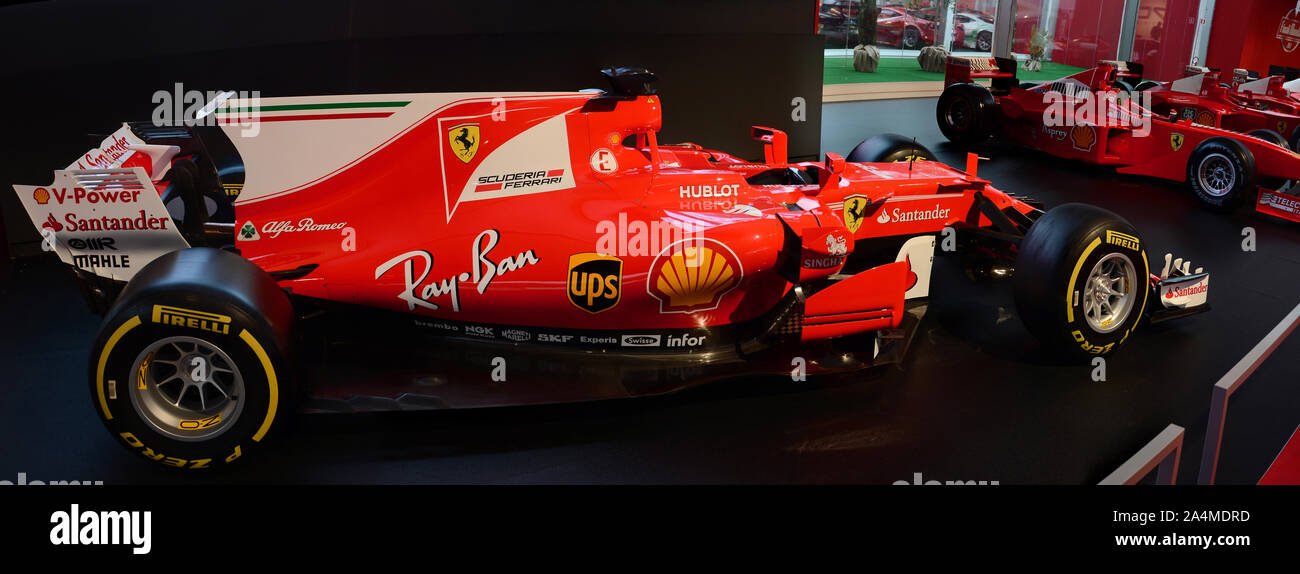 MUGELLO, IT, October, 2017: Ferrari F1 SF70H 2017 at Paddock Show of ...