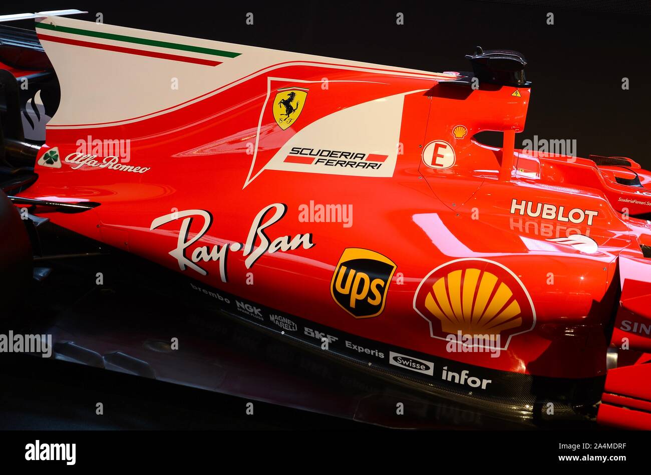 MUGELLO, IT, October, 2017: Ferrari F1 SF70H 2017 at Paddock Show of ...