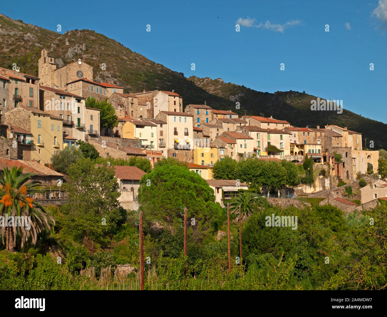 The beautiful French village of Roquebrun Stock Photo - Alamy