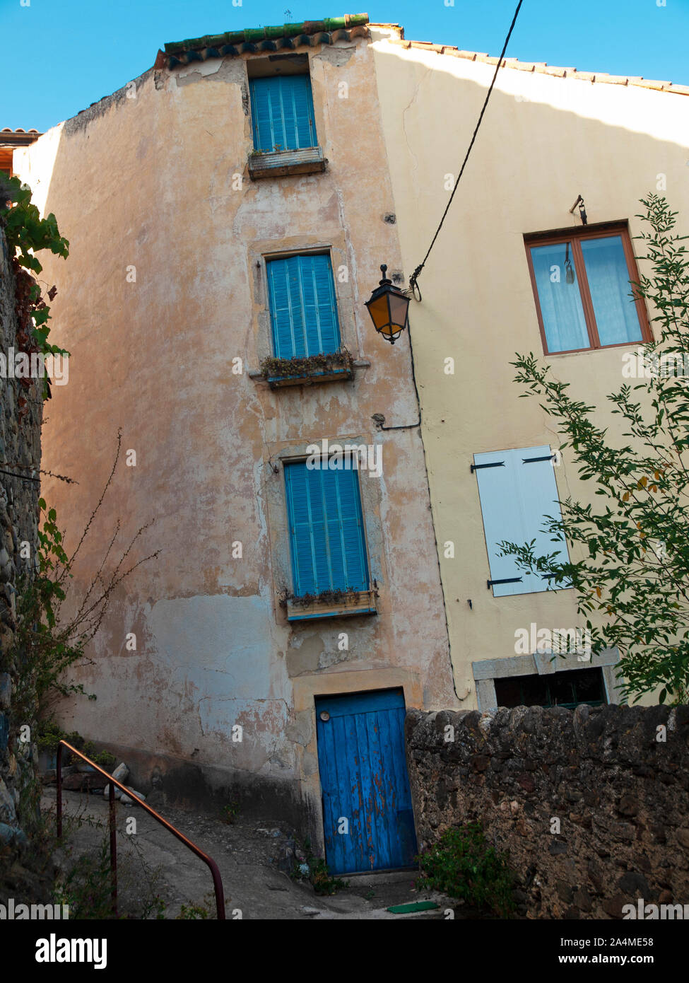 Village roquebrun france south france hi-res stock photography and ...
