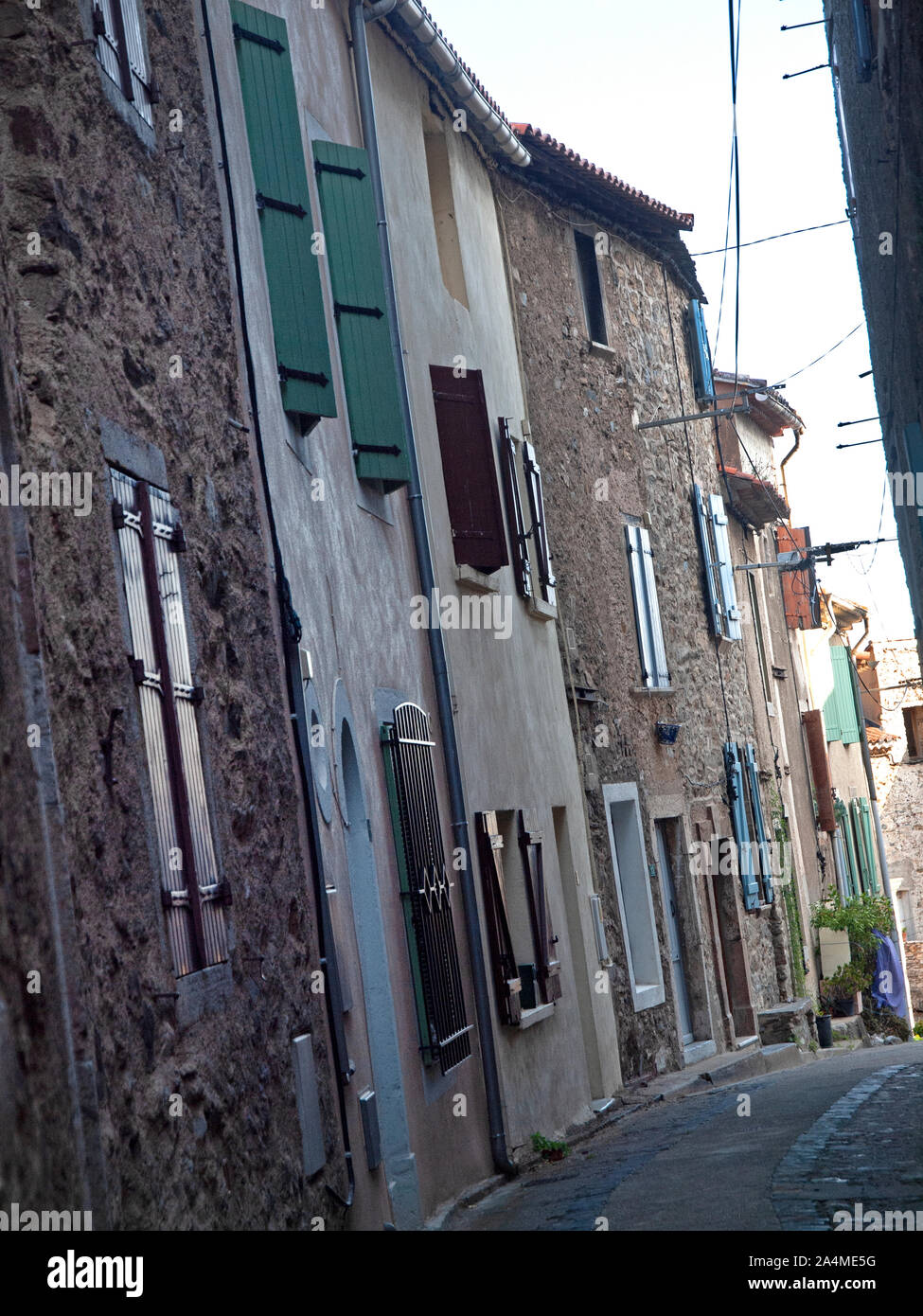 Village roquebrun france south france hi-res stock photography and ...