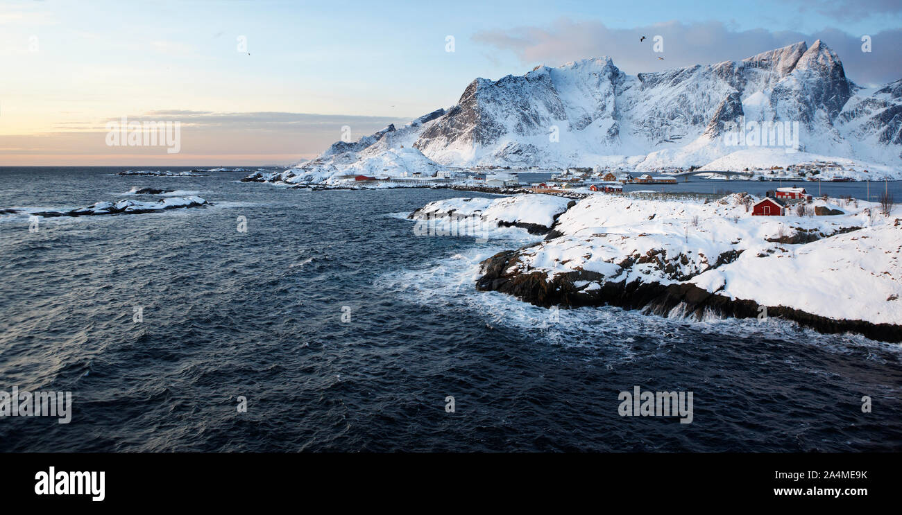 Moskenes village in Lofoten Stock Photo - Alamy