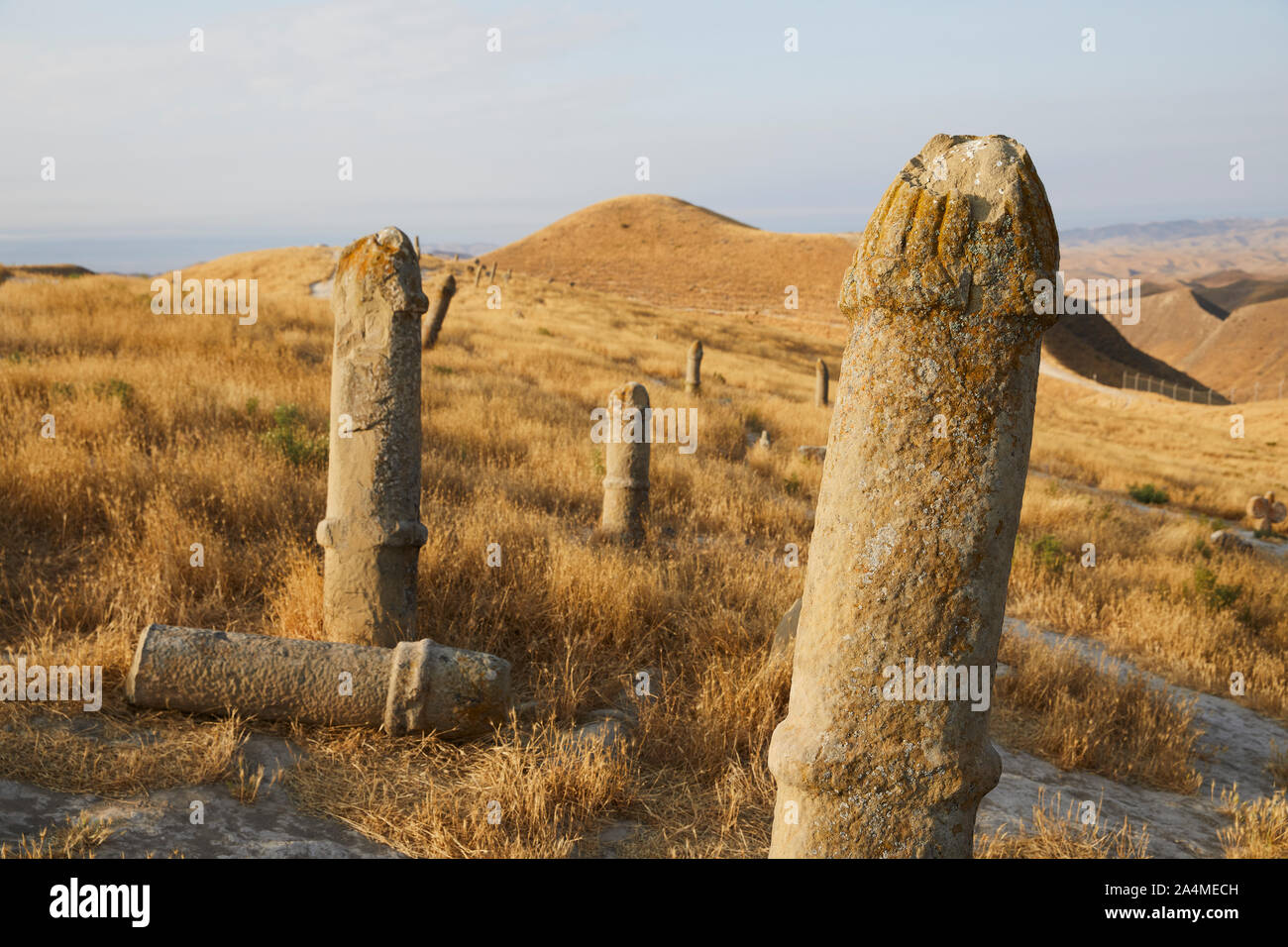 The cemetery Khaled-e Nabi in the north of Iran north of the city of ...