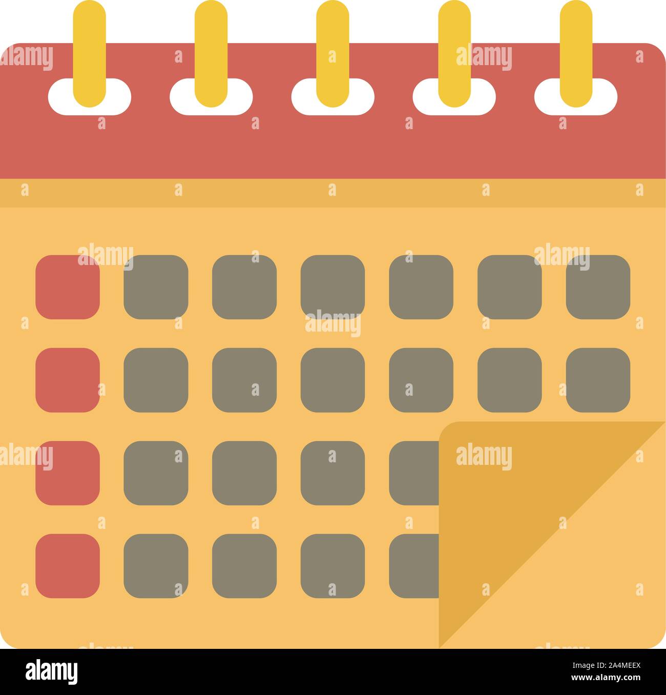 Management calendar icon. Flat illustration of management calendar ...