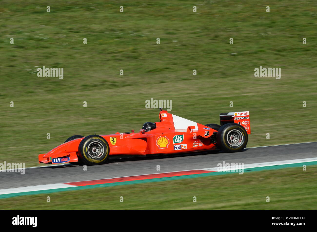 MUGELLO, IT, October 2017: Ferrari F1 2001 ex Michael Schumacher in ...