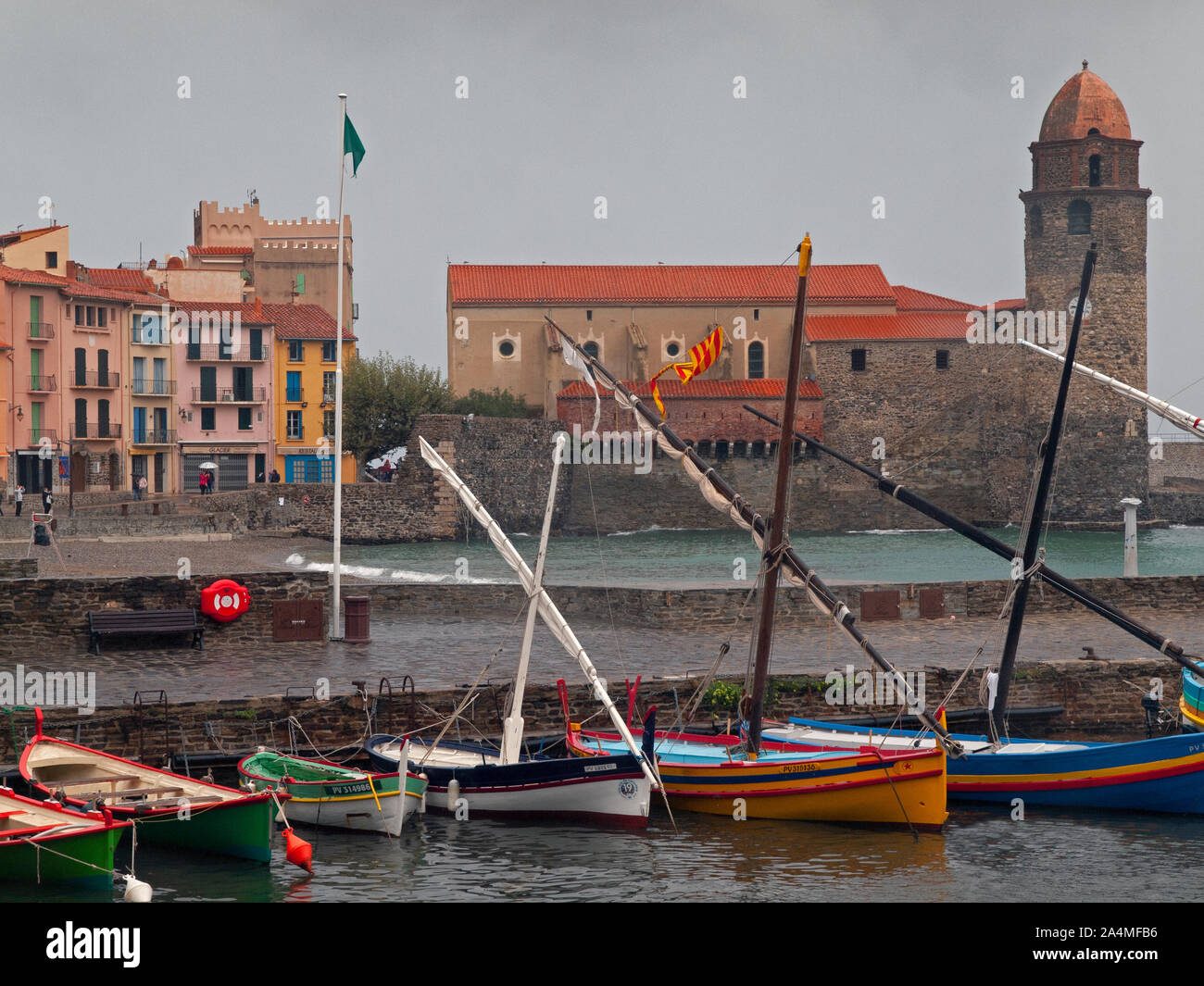 The town of Collioure in Southern France Stock Photo - Alamy