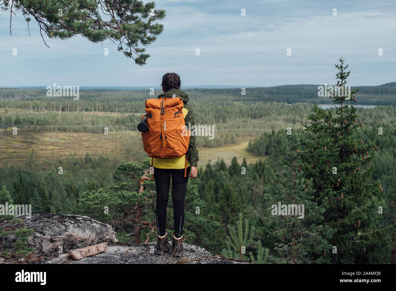 Woman looking at landscape hi-res stock photography and images - Alamy