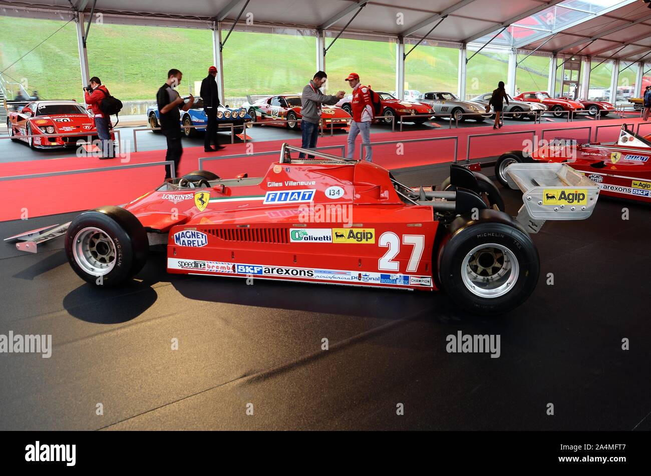 MUGELLO, IT, October, 2017: Ferrari F1 126 CK 1981 of Gilles Villeneuve ...