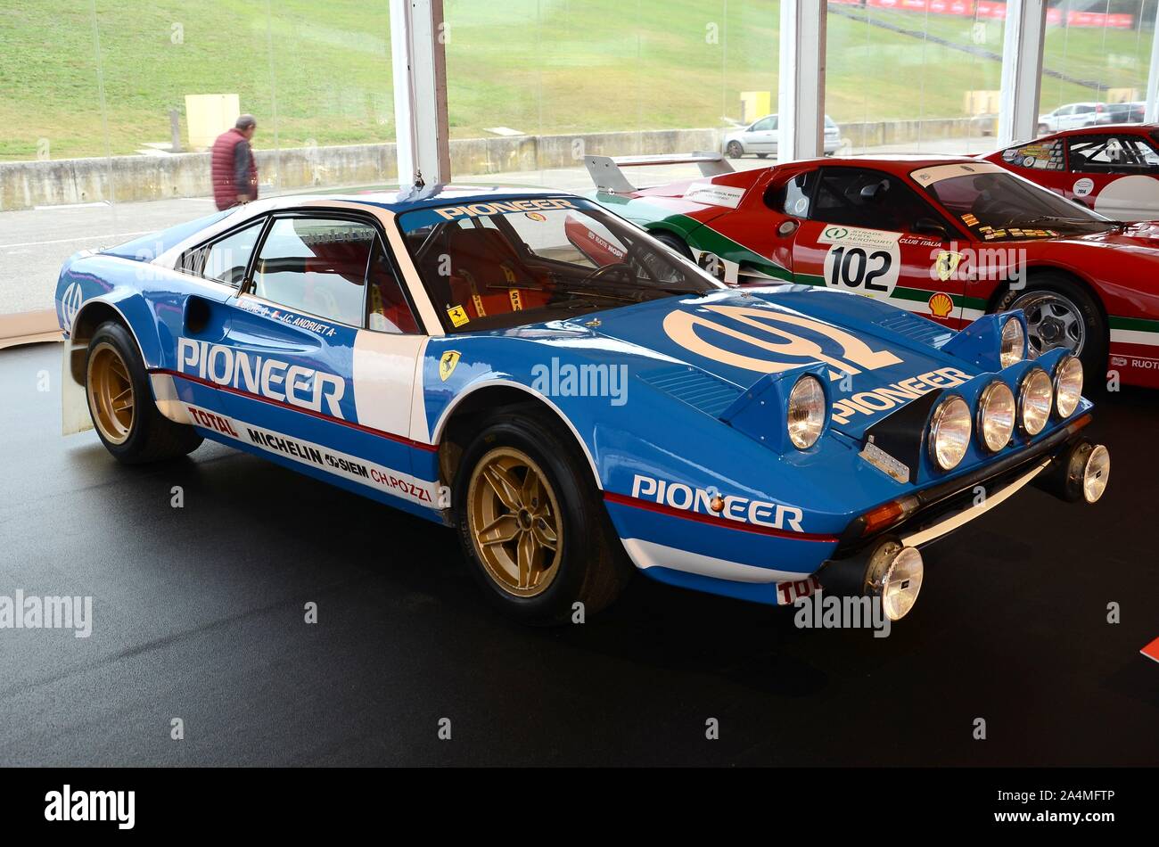 MUGELLO, IT, October, 2017: Vintage FERRARI 308 PIONEER TOUR DE FRANCE ...