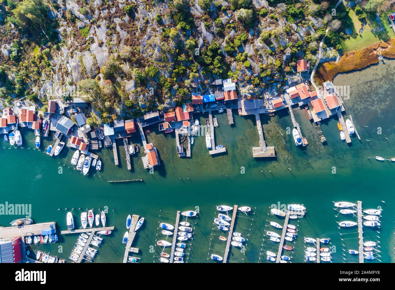Aerial view of marina Stock Photo - Alamy