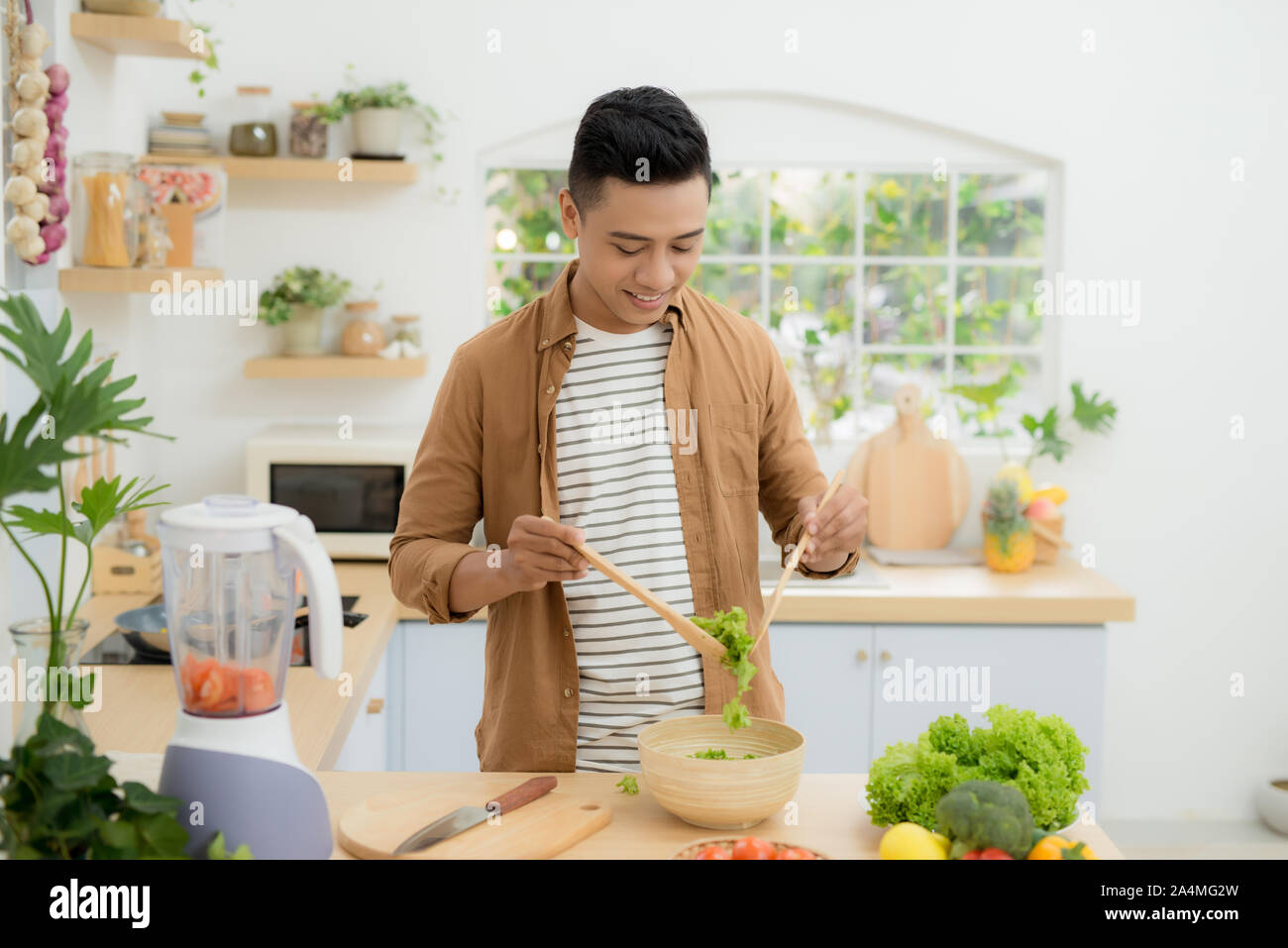 Healthy food nutrition mix man hi-res stock photography and images - Alamy