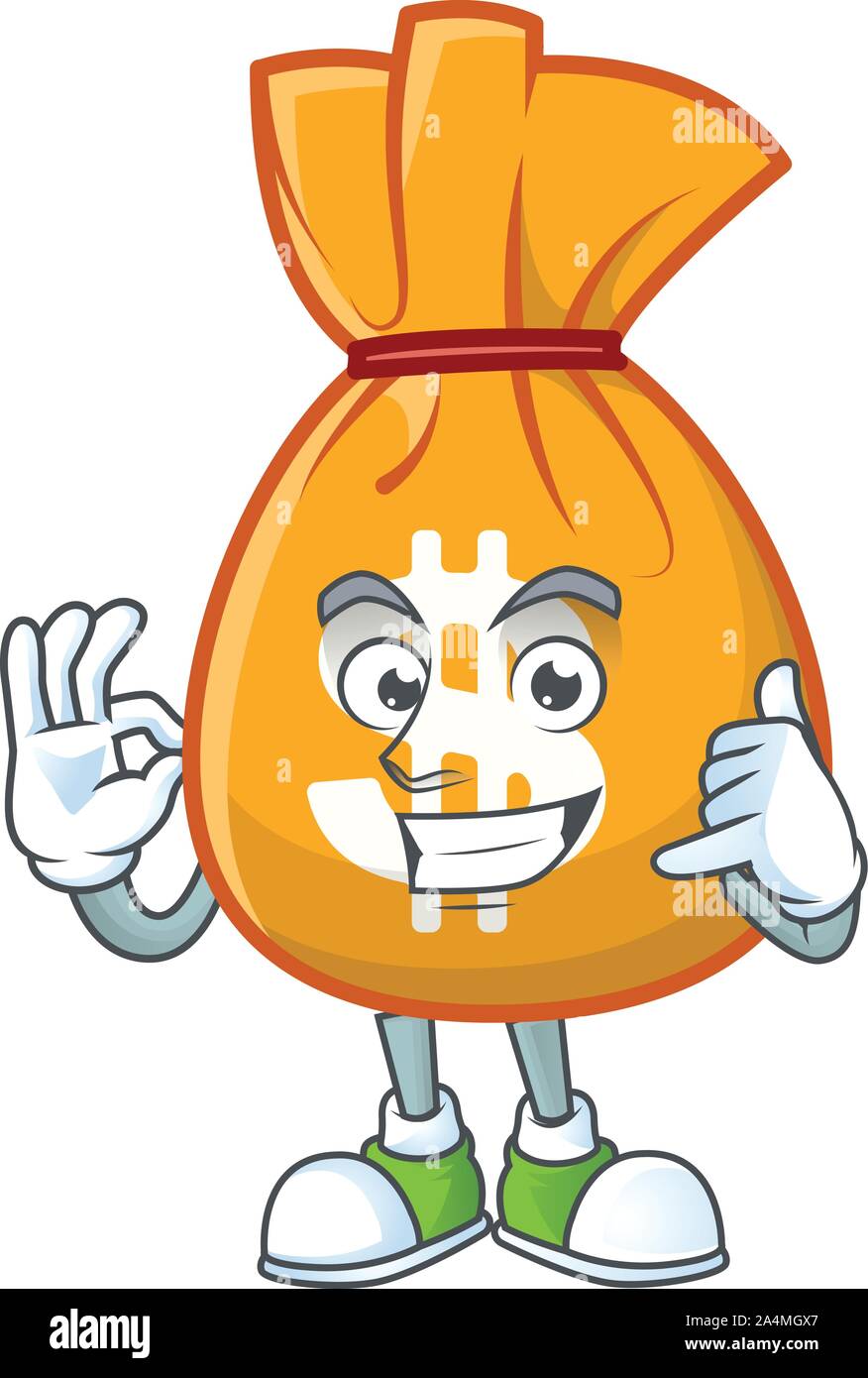 Call me bag of money on white background Stock Vector Image & Art - Alamy