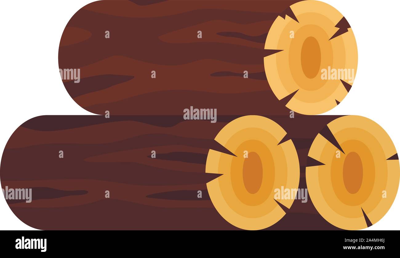 Wood stack icon. Flat illustration of wood stack vector icon for web ...