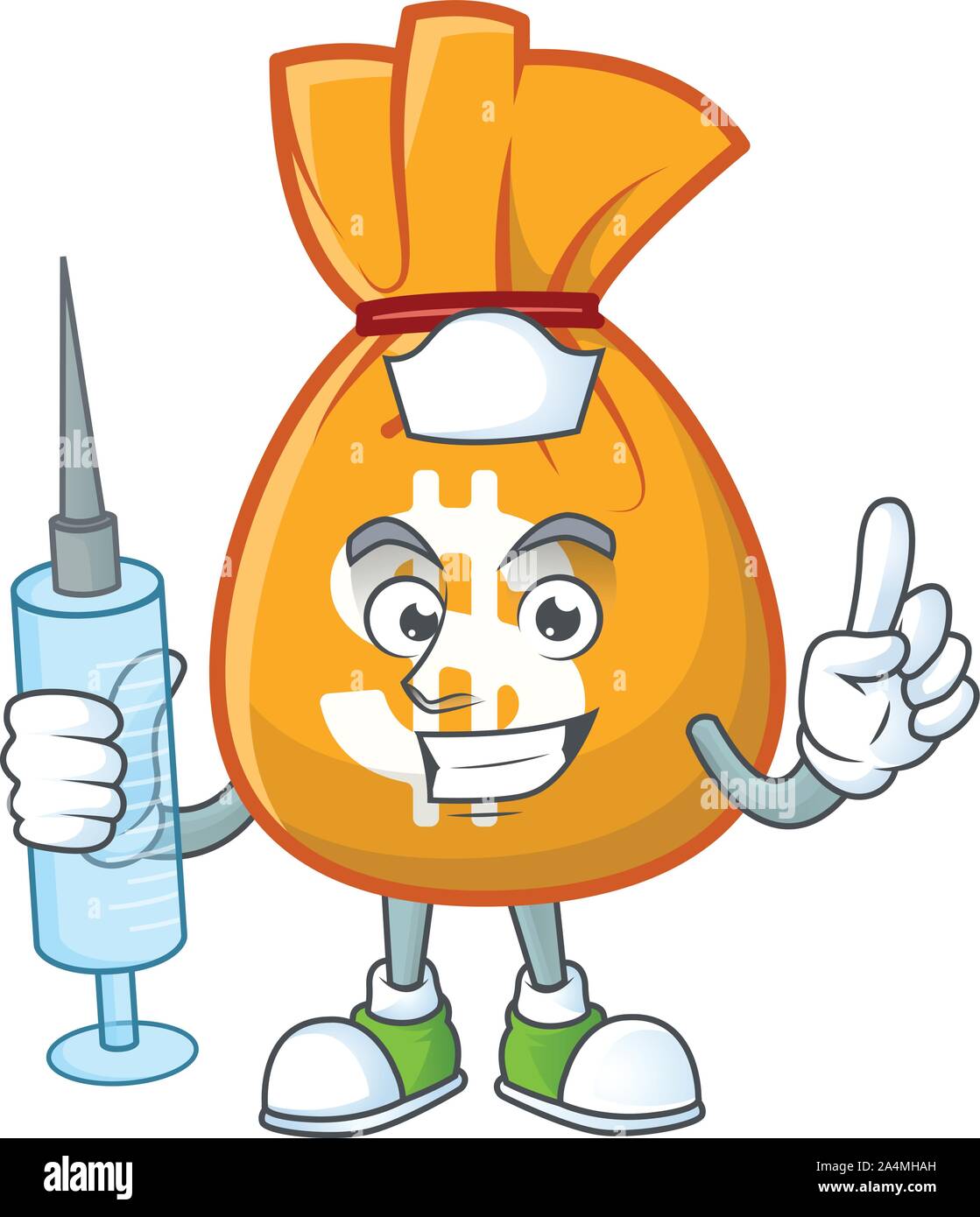 Tied money bag full Stock Vector Images - Alamy