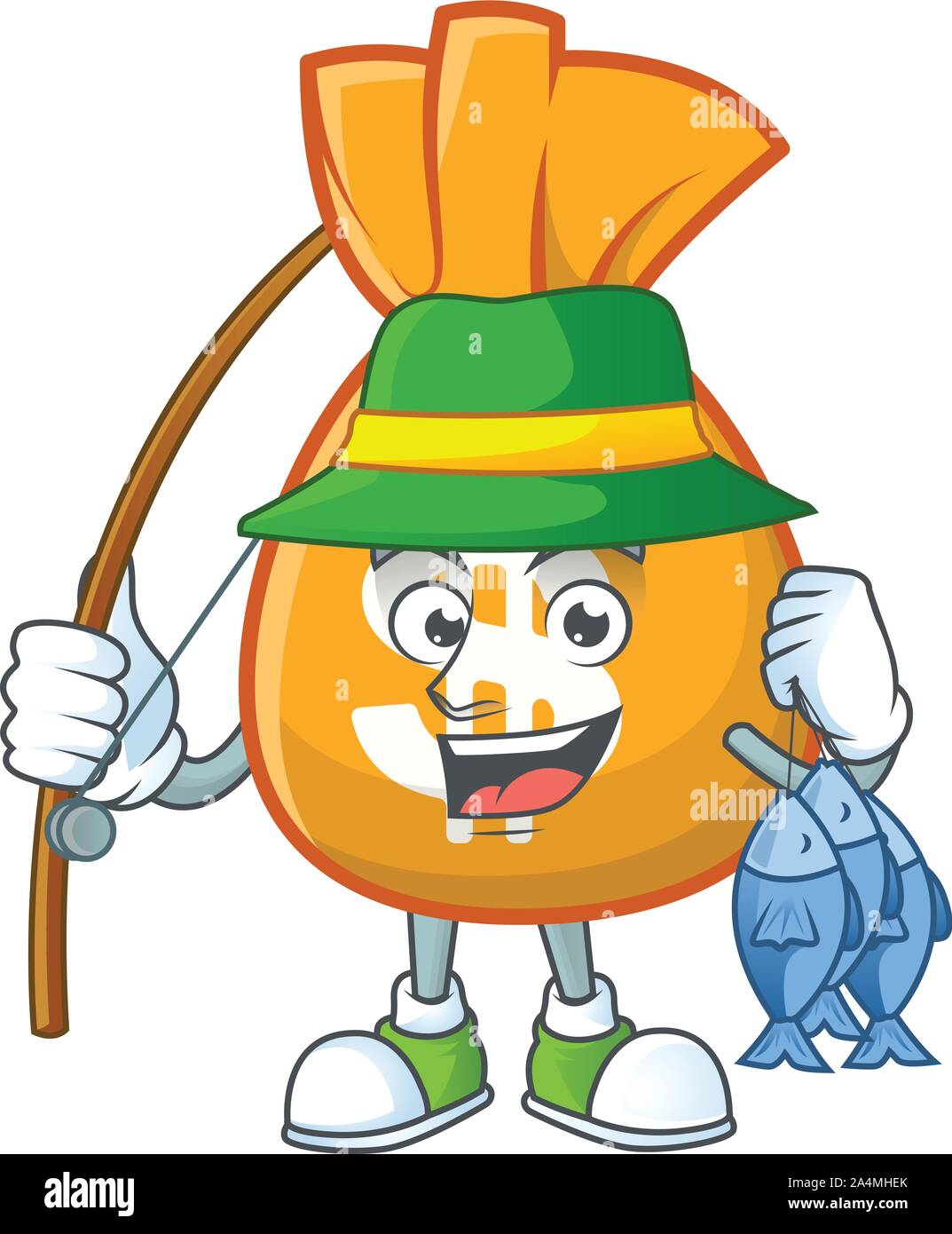 Gold fish bag Stock Vector Images - Alamy