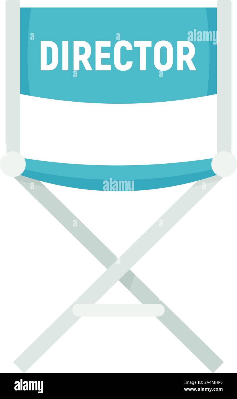 Film director chair icon. Flat illustration of film director chair ...