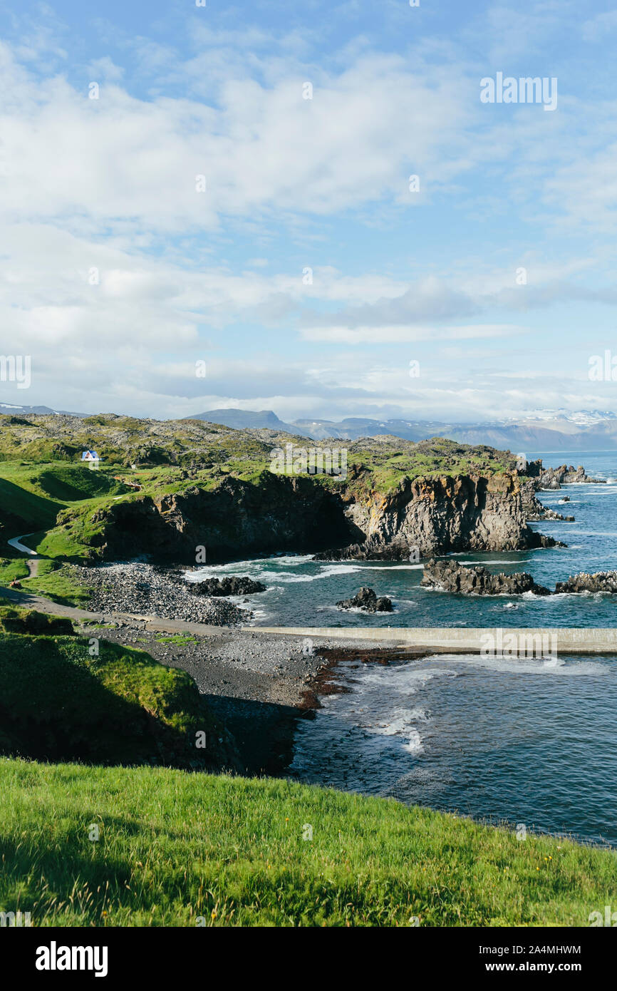 Mountain landscape with coastal view hi-res stock photography and ...