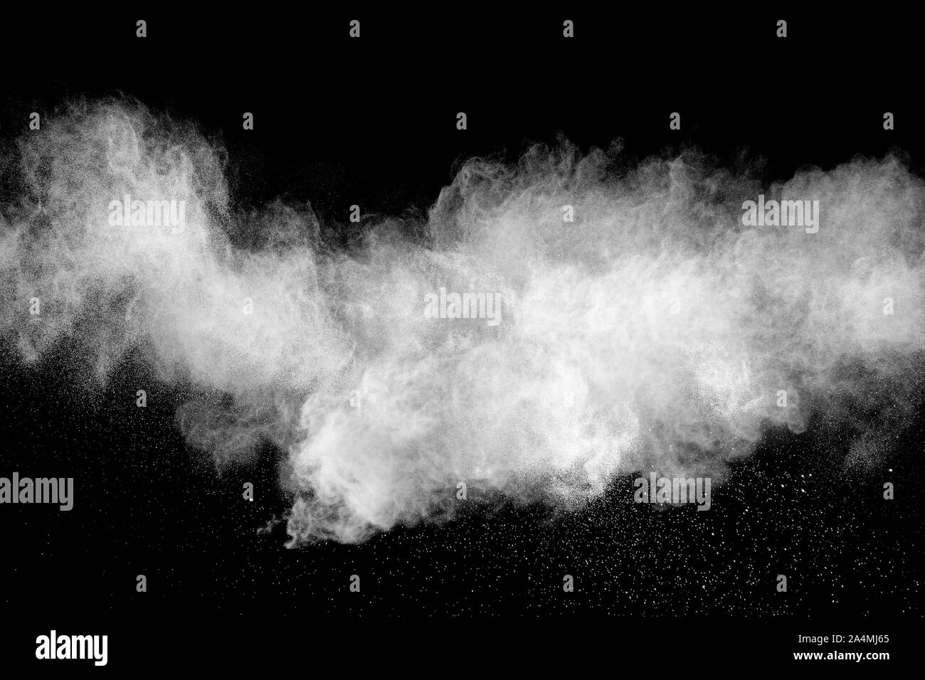abstract white powder splatter on black background,Freeze motion of ...