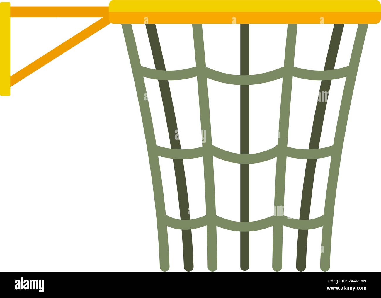 Basketball basket icon. Flat illustration of basketball basket vector ...