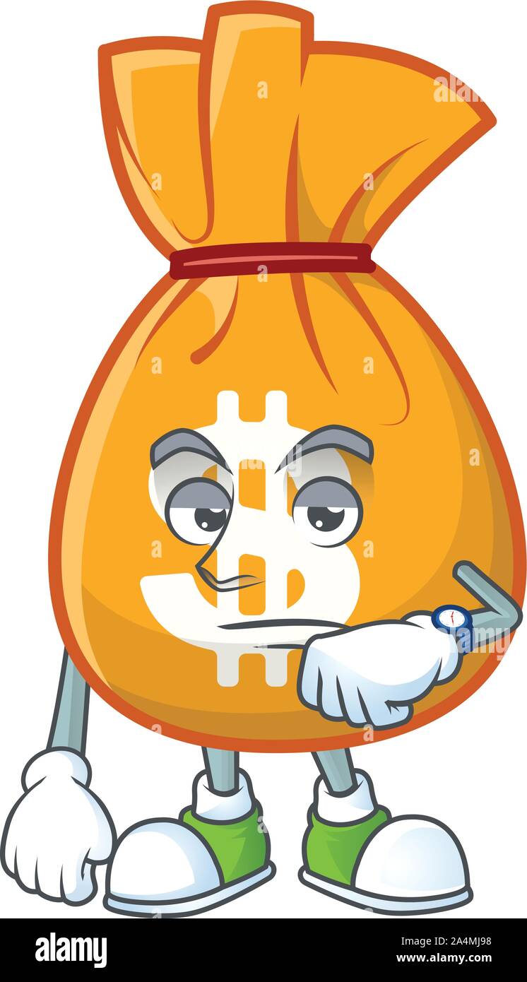 Waiting bag of money on white background Stock Vector Image & Art - Alamy