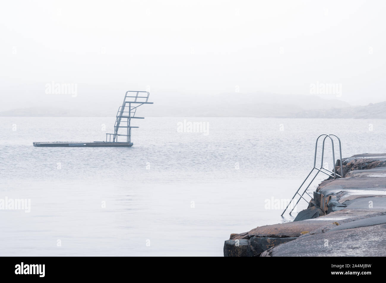 Diving tower at sea Stock Photo - Alamy