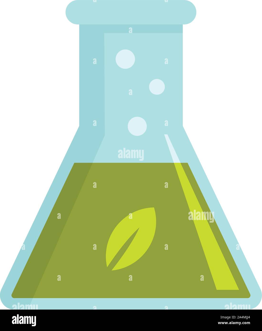 Bio fuel flask icon. Flat illustration of bio fuel flask vector icon ...