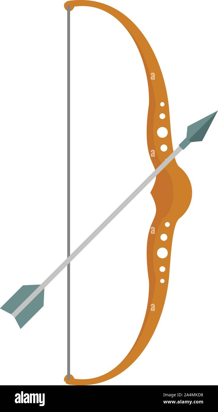 Arch bow icon. Flat illustration of arch bow vector icon for web design ...