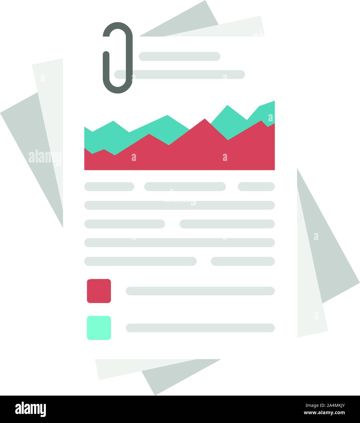 Workflow paper management icon. Flat illustration of workflow paper ...