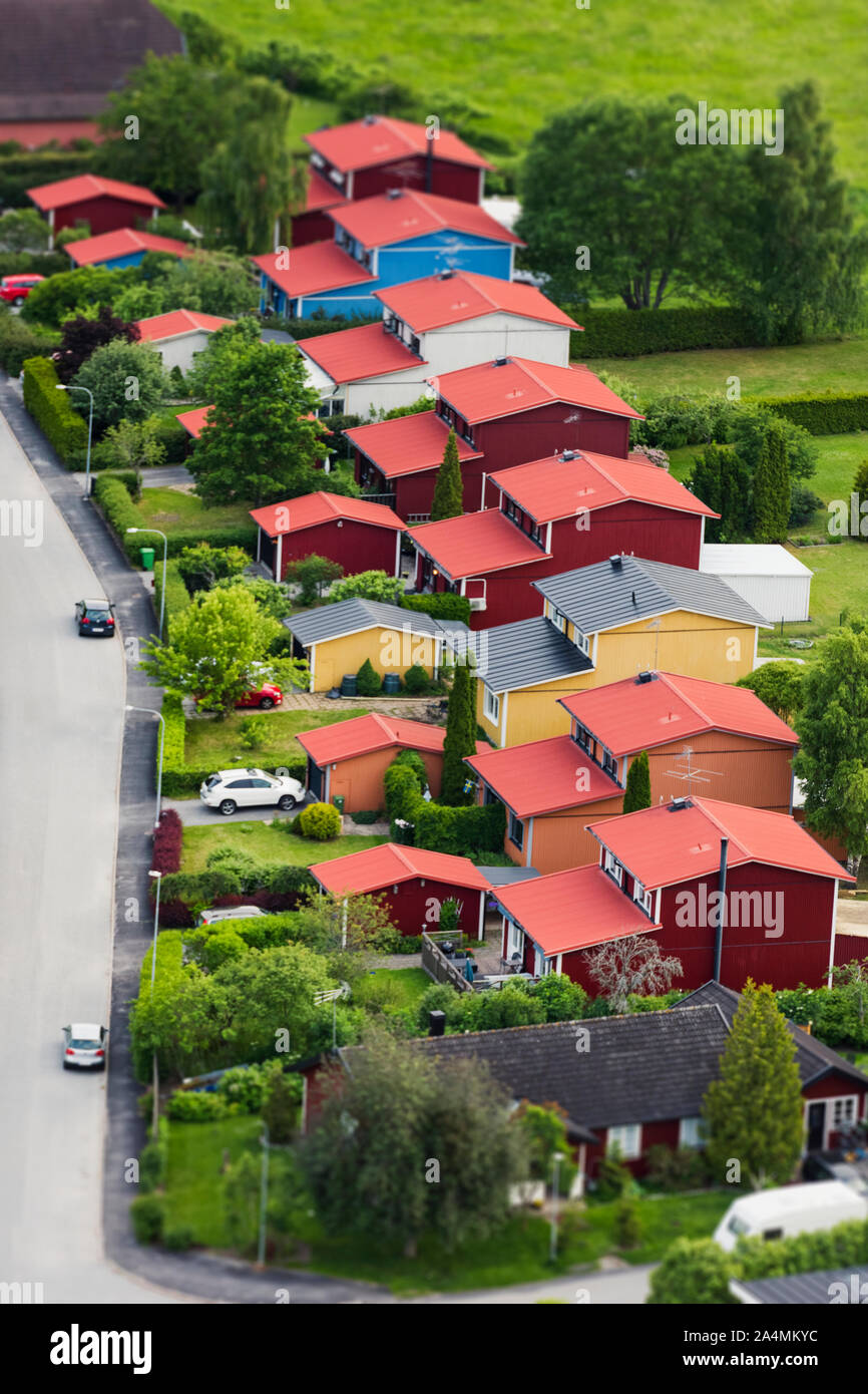 Aerial view of suburb Stock Photo - Alamy