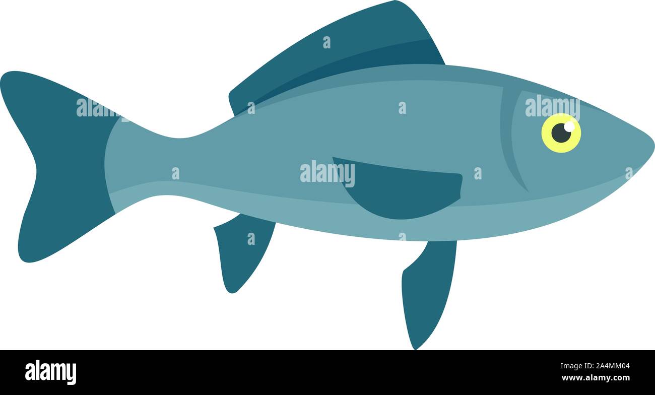 Sea fish icon. Flat illustration of sea fish vector icon for web design ...