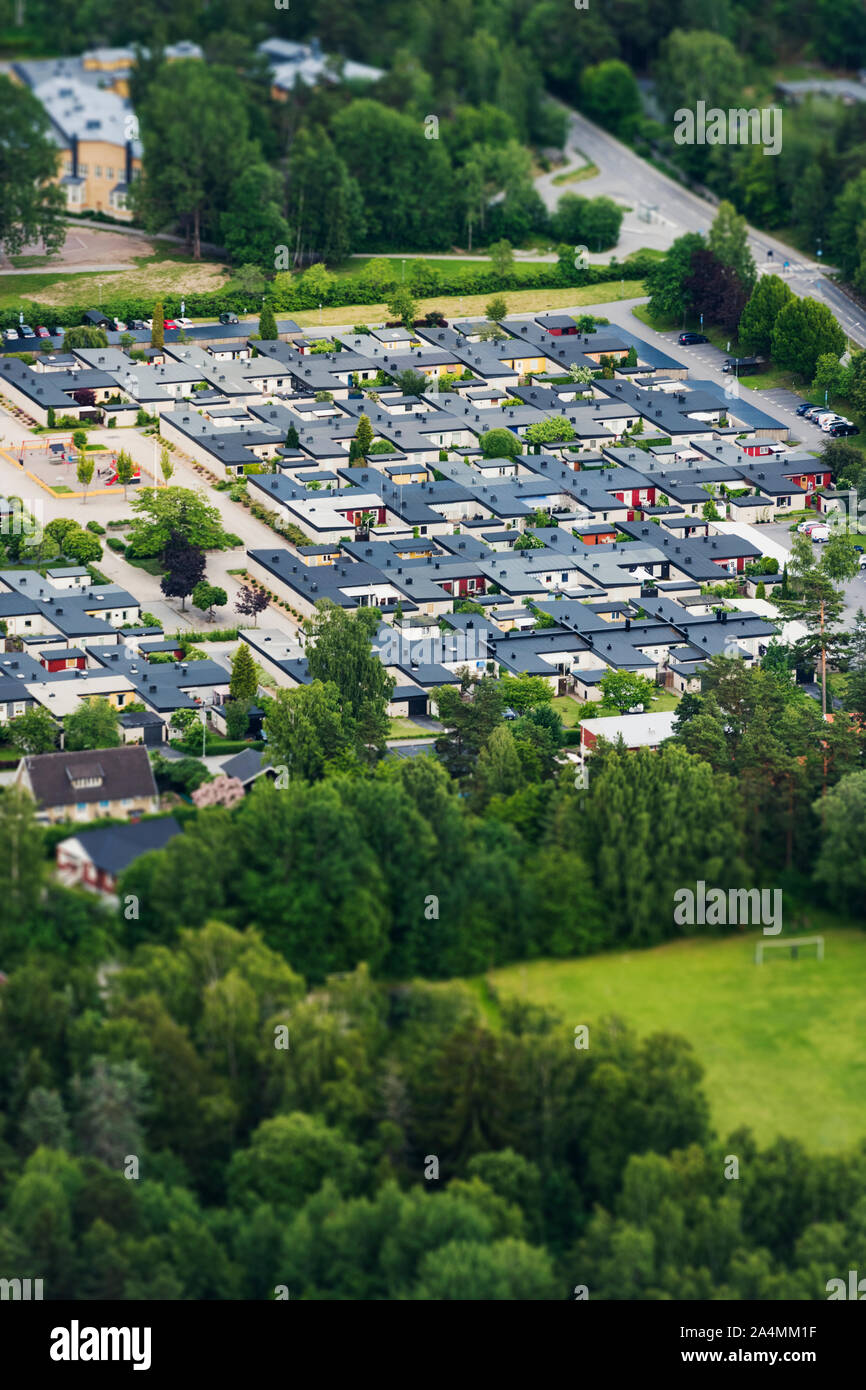 Aerial view of suburb Stock Photo - Alamy