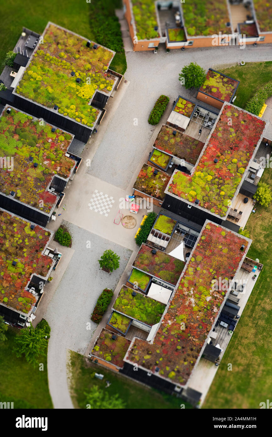 Aerial view of houses Stock Photo - Alamy