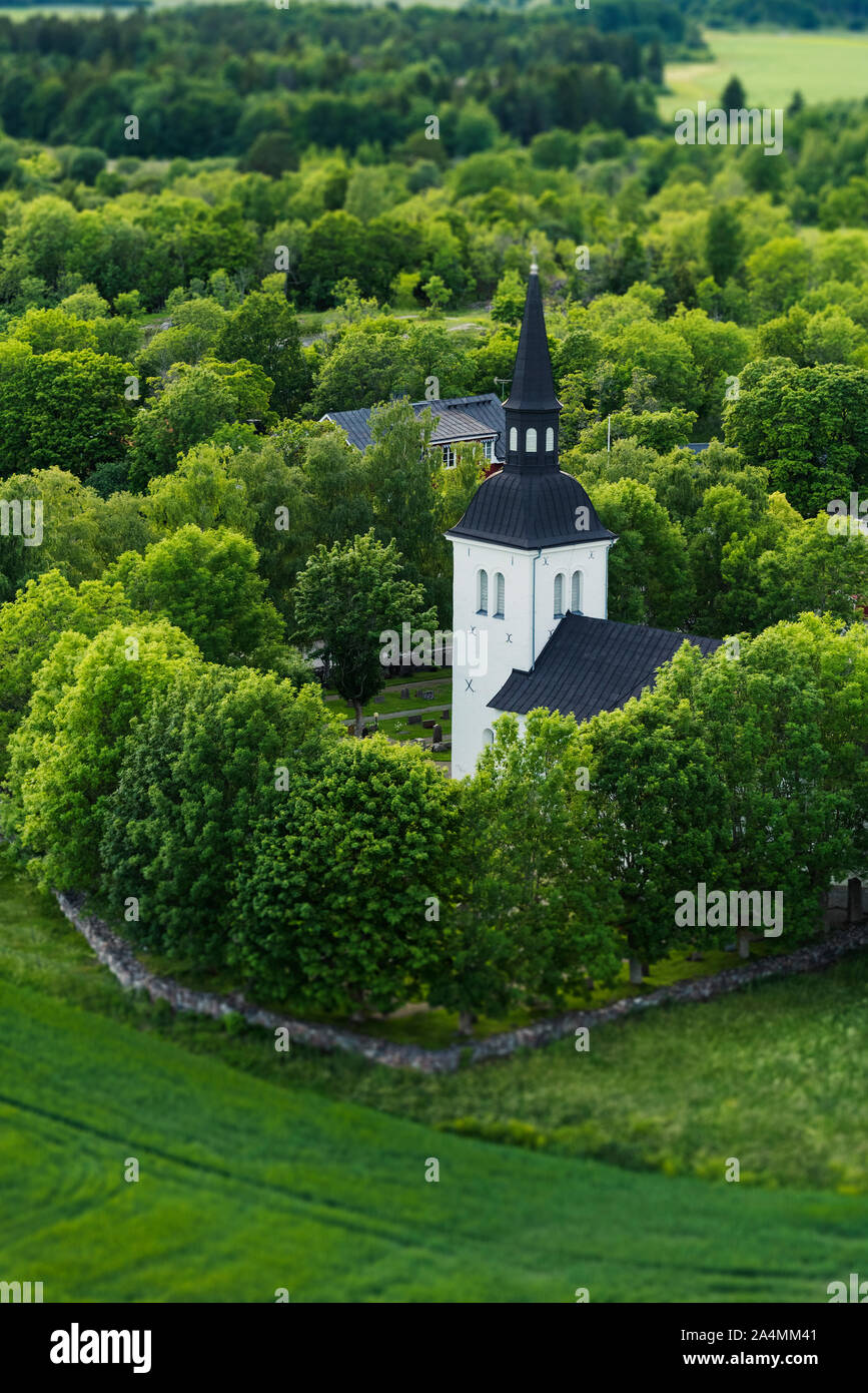 Church among trees Stock Photo - Alamy