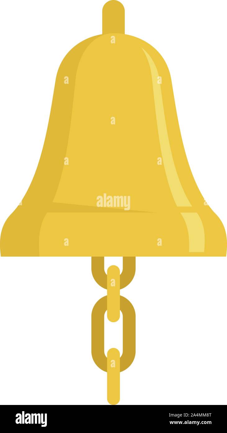 Sailor bell icon. Flat illustration of sailor bell vector icon for web ...