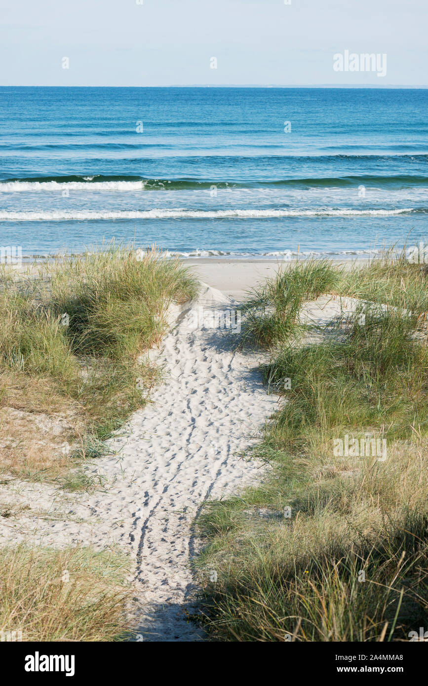 View of sandy beach Stock Photo - Alamy