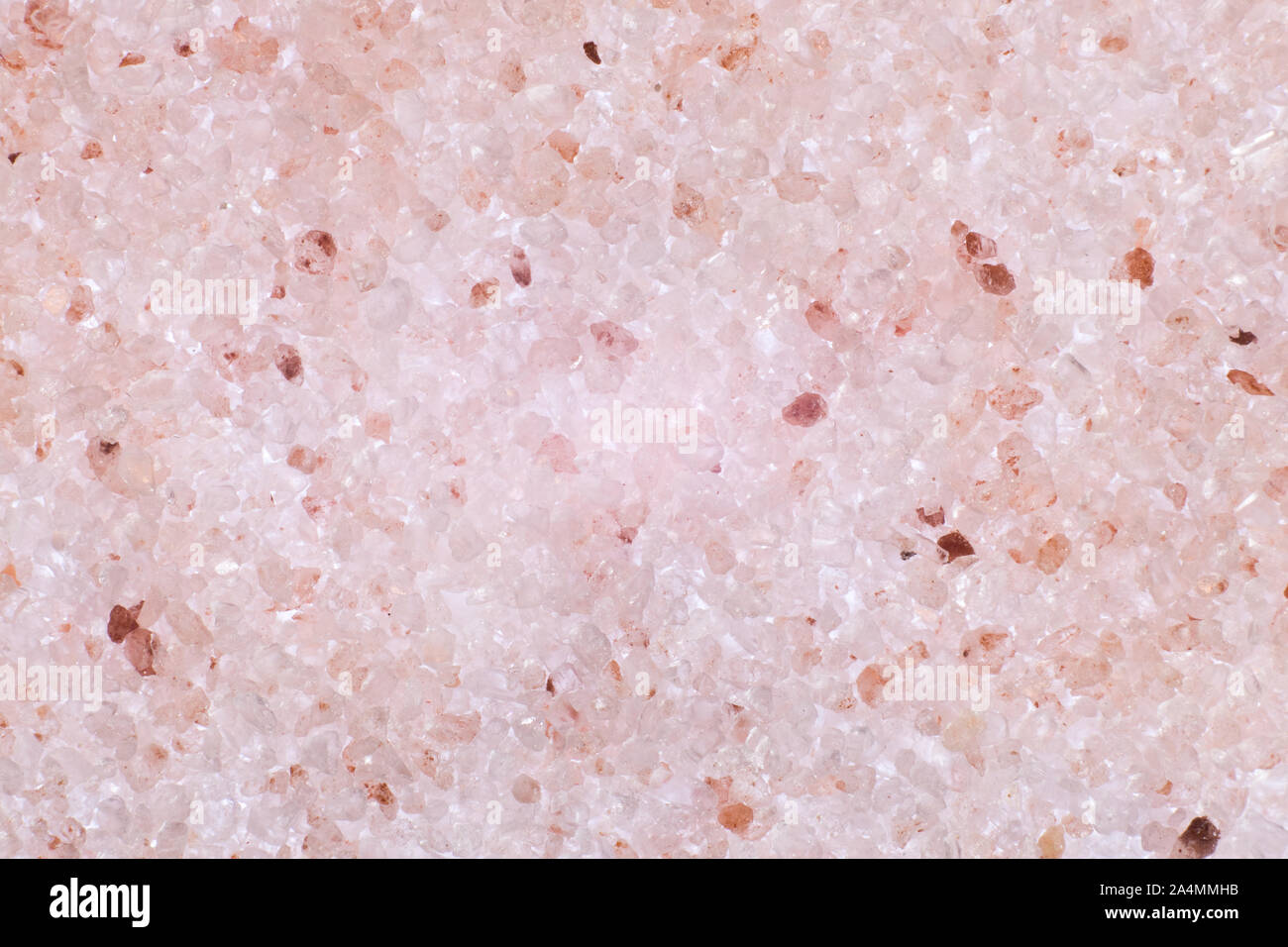 Flat texture from himalayan red and pink salt on white background Stock ...